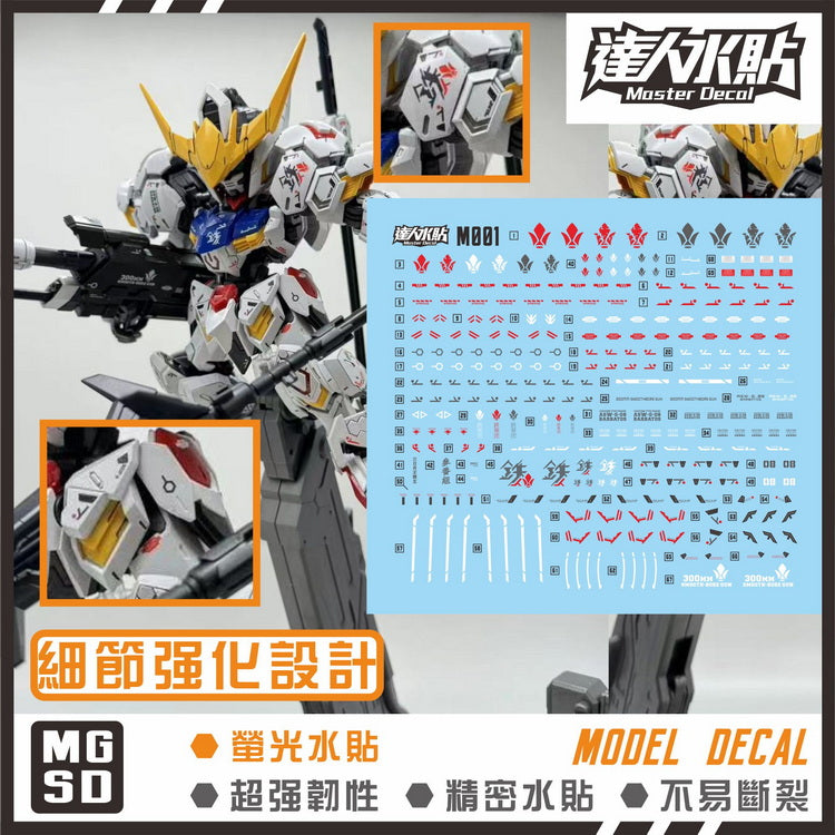 MASTER DECAL M001 MGSD Barbatos (precut decal) – Samueldecal & DL model shop