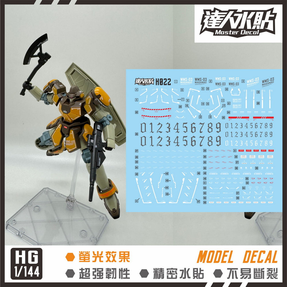 MASTER DECAL H022 HG Maganac (precut decal) – Samueldecal & DL model shop
