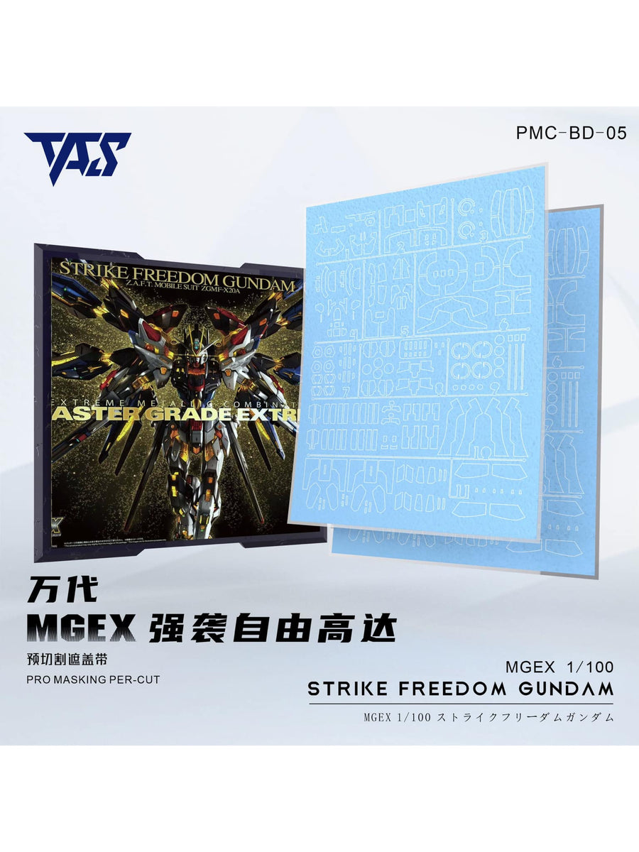 TAS Pre-cut Masking Tape MGEX Strike Freedom Gundam – Samueldecal & DL ...