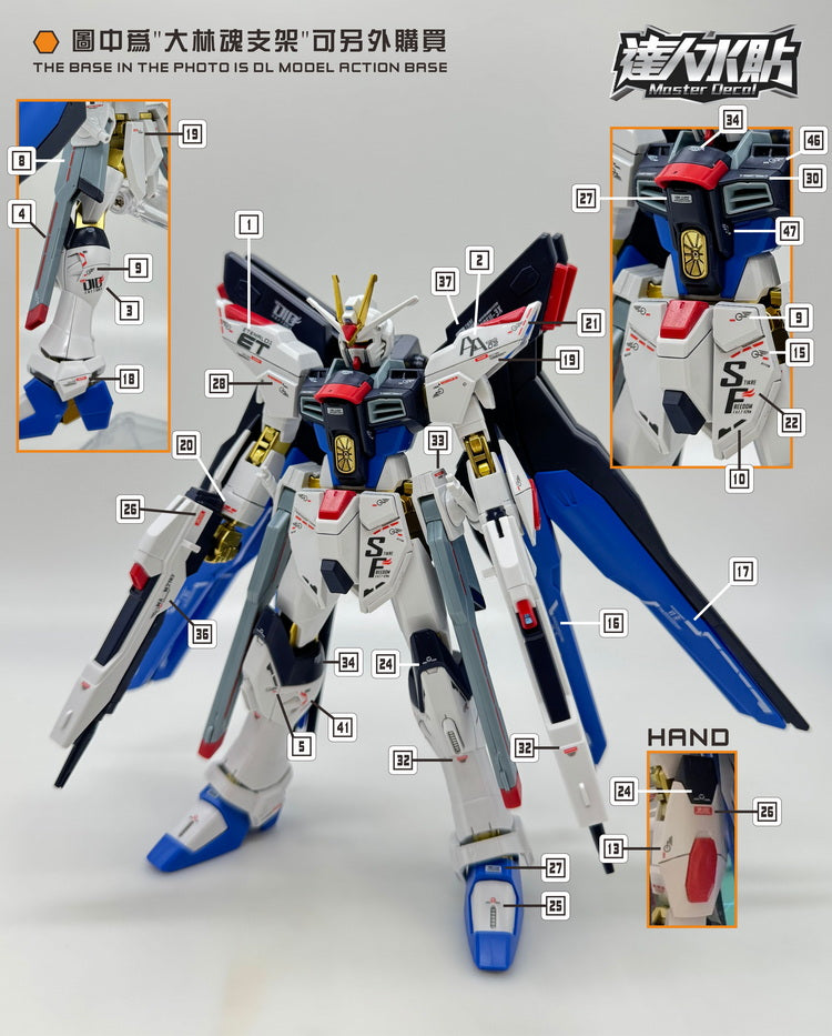 MASTER DECAL H017 HGCE Strike Freedom (precut decal) – Samueldecal & DL ...