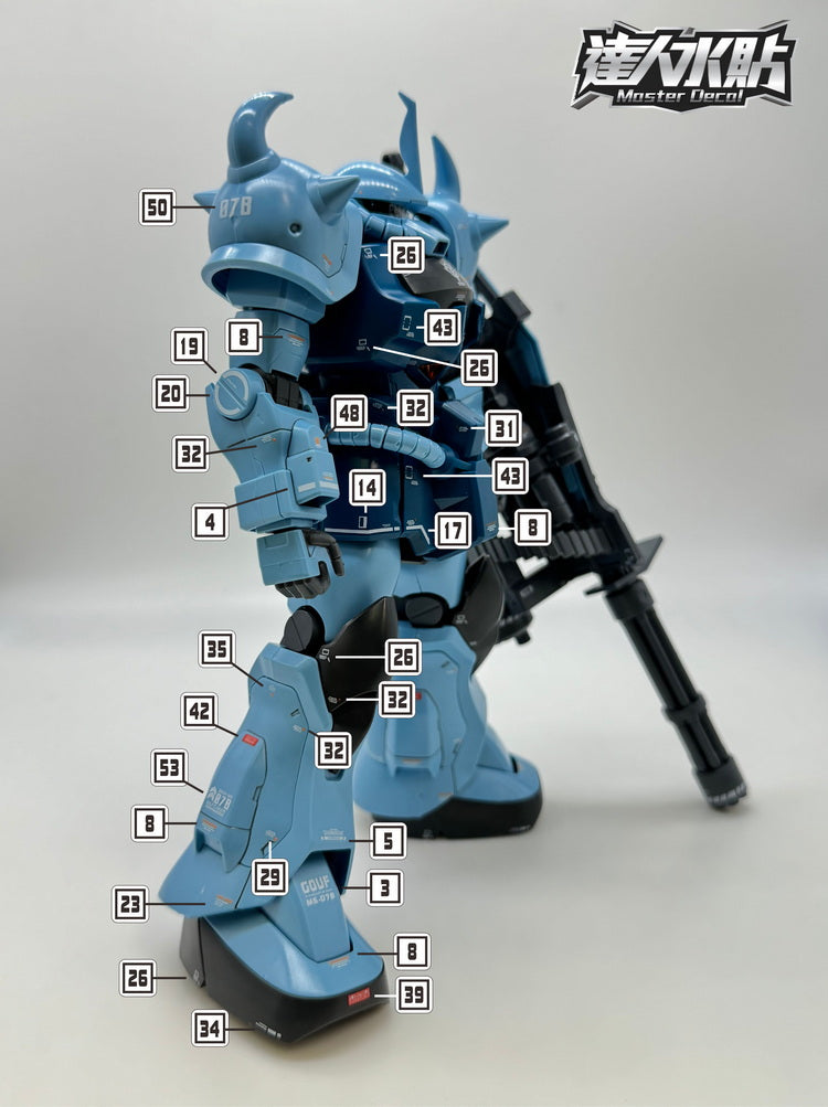 MASTER DECAL M002 MG Gouf Custom (precut decal) – Samueldecal & DL ...