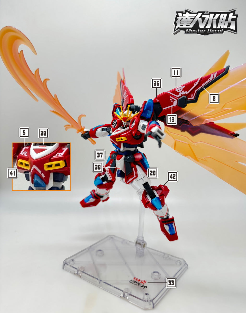 MASTER DECAL H032 HG Shin Burning Gundam (precut decal) – Samueldecal & DL model shop