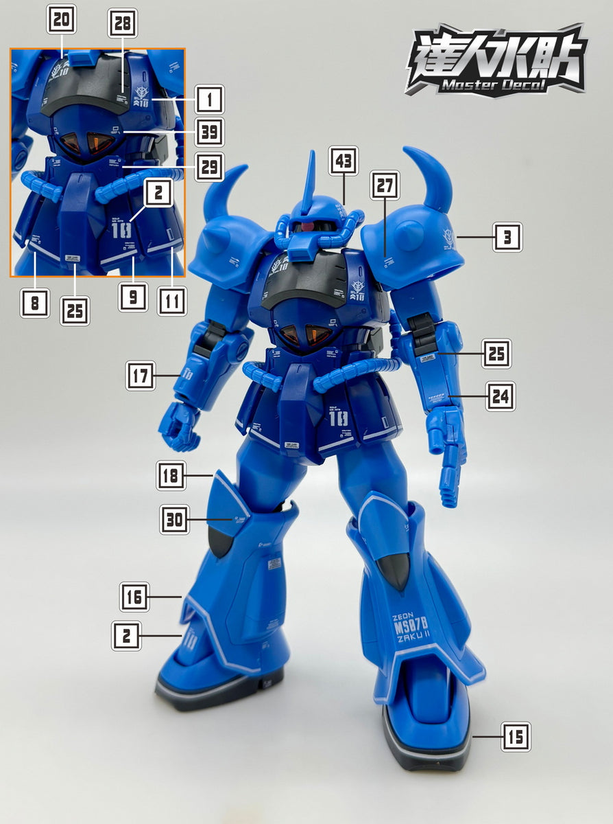 MASTER DECAL H031 HG Gouf (precut decal) – Samueldecal & DL model shop