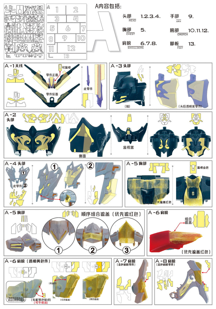TAS Pre-cut Masking Tape Qiongqi Strike Freedom – Samueldecal & DL ...