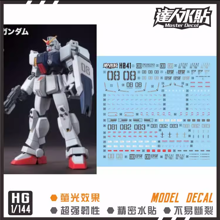 MASTER DECALH041 HGUC 1/144 Gundam Ground Type – Samueldecal & DL model shop