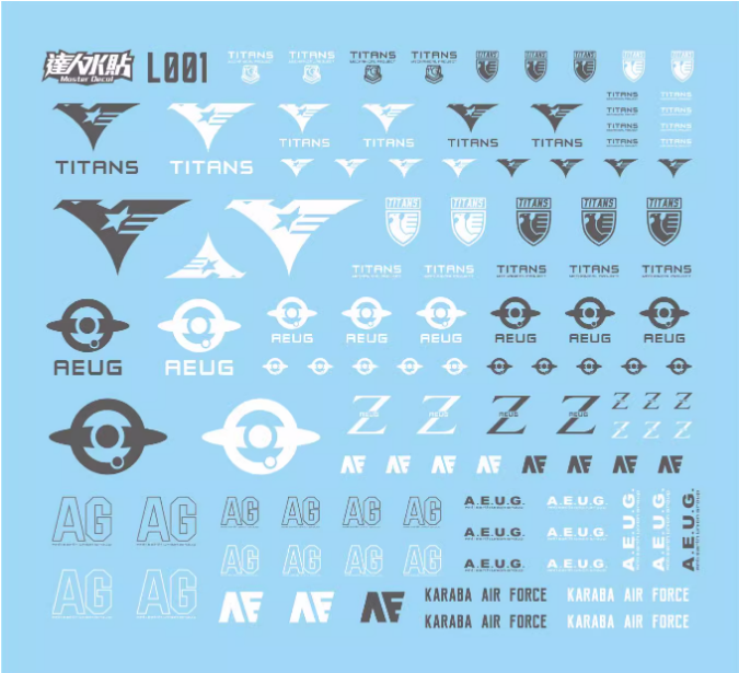 MASTER DECAL L001 Logo of AEUG & Titas – Samueldecal & DL model shop