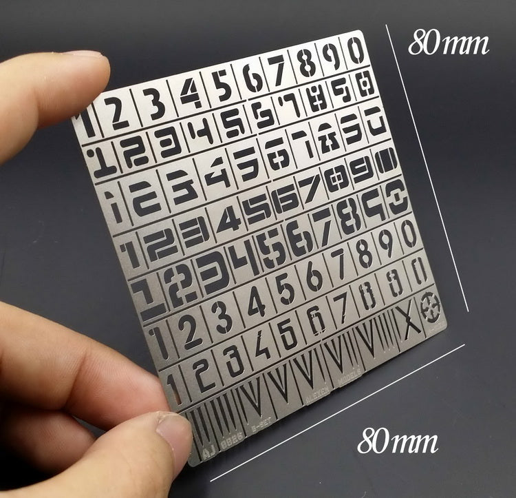 Alexen Model AJ0026 Military & Gundam Number Airbrush Template 2 ...